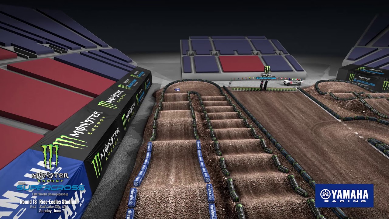 US-SX SALT LAKE CITY 2020: Round 13 / 13. Rennen + Track Map #3 ...