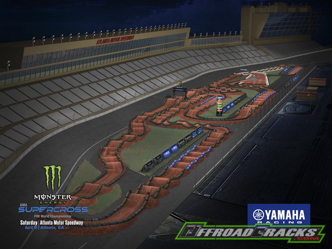 US-Supercross 2021: ATLANTA 1 / GEORGIA – Round 13 – Track Map ...
