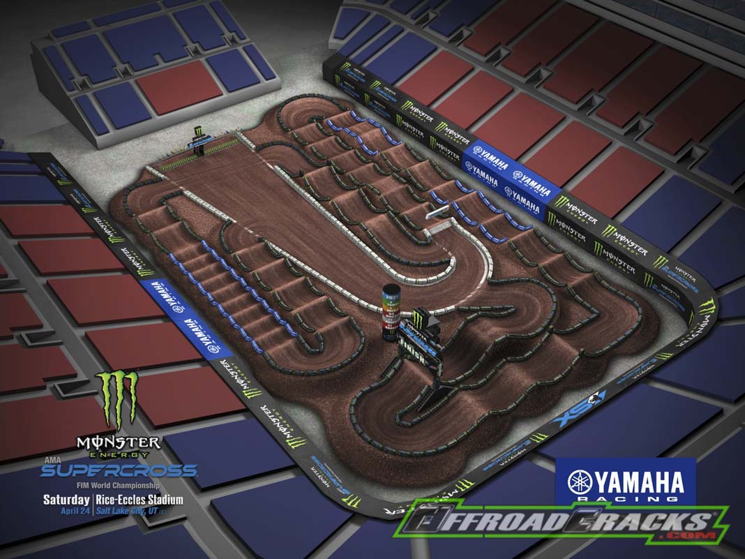 US-Supercross 2021: Salt Lake City 1 / UTAH – Round 16 – Track Map ...