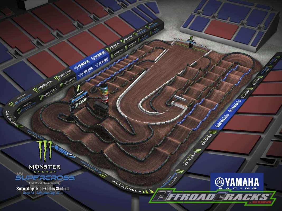 US-Supercross 2021: Salt Lake City 1 / UTAH – Round 16 – Track Map ...
