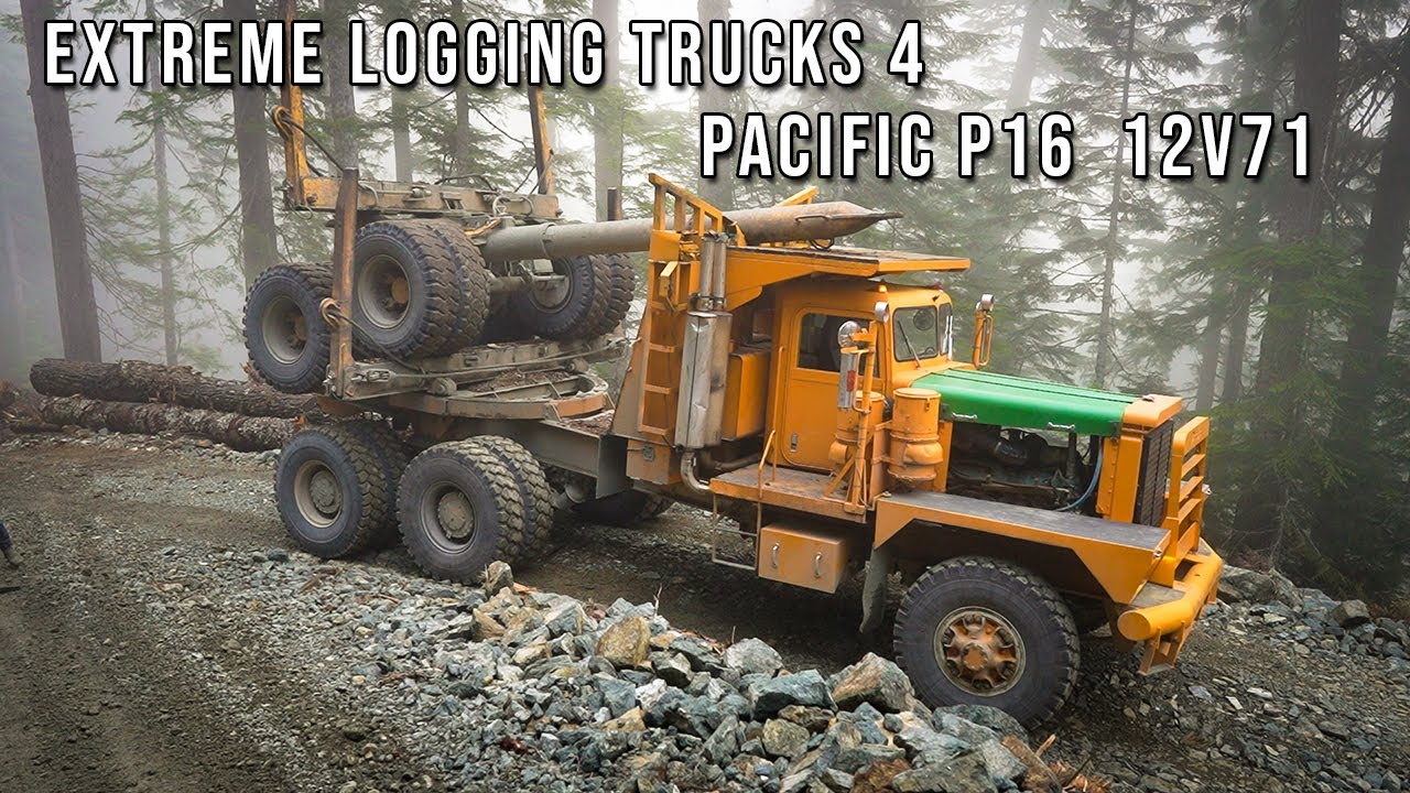 Extreme Logging Trucks 4 Pacific P16 12v71 and Wagner Logstacker ...